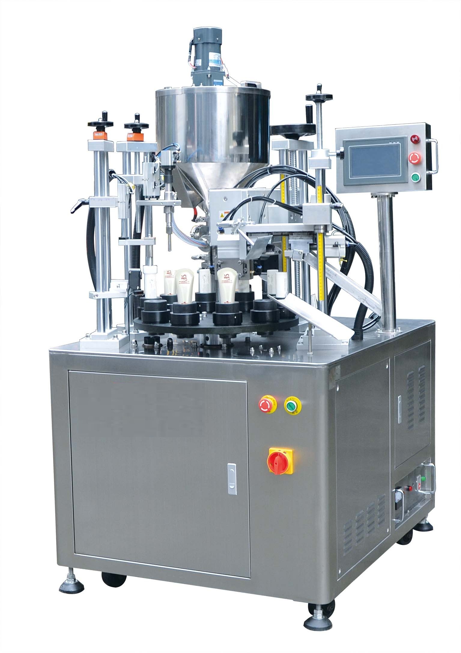 20pcs/Min 316L SS Paste Tube Filling Machine 500ml Heating Mixing